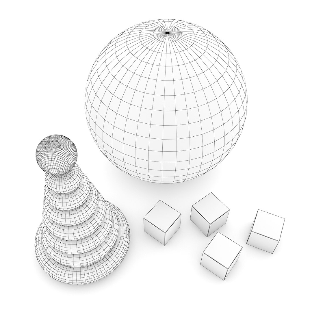 3d model of ball blocks toy