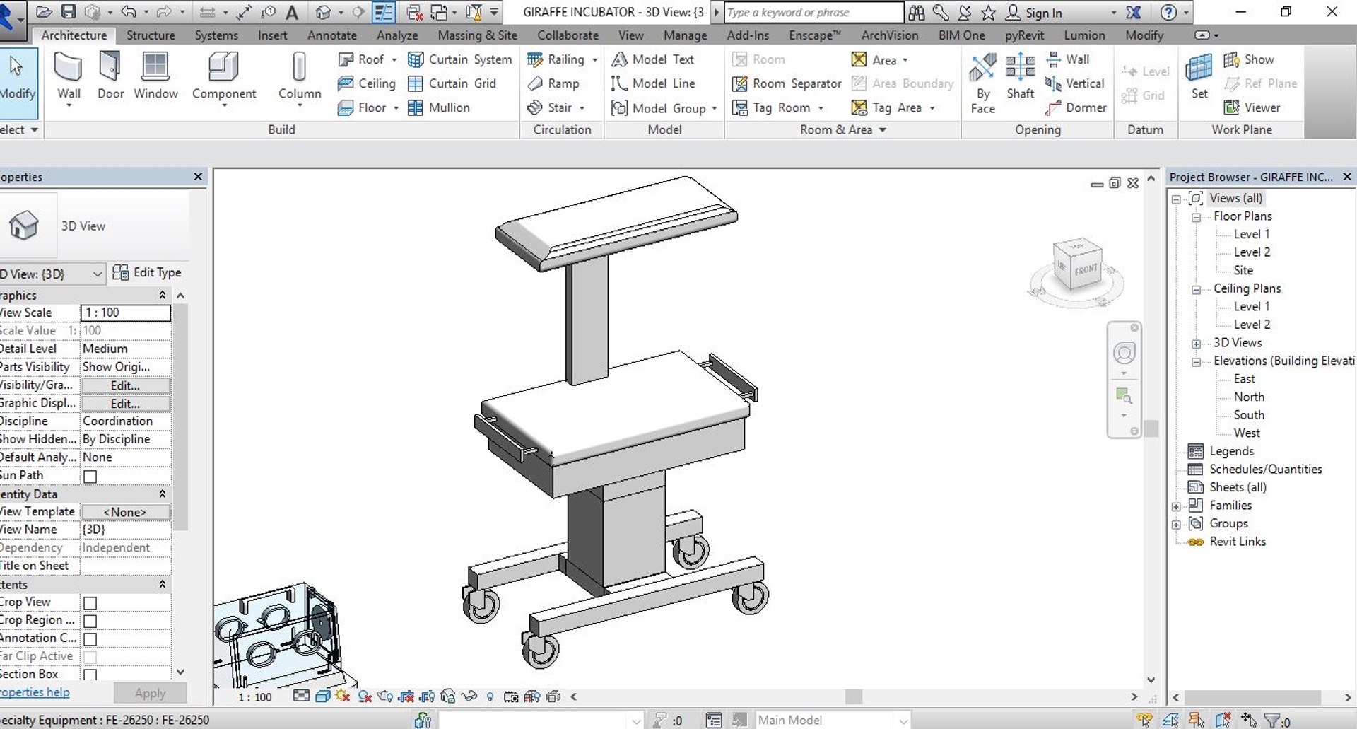 7 Giraffe Incubator Revit Model - TurboSquid 1296231