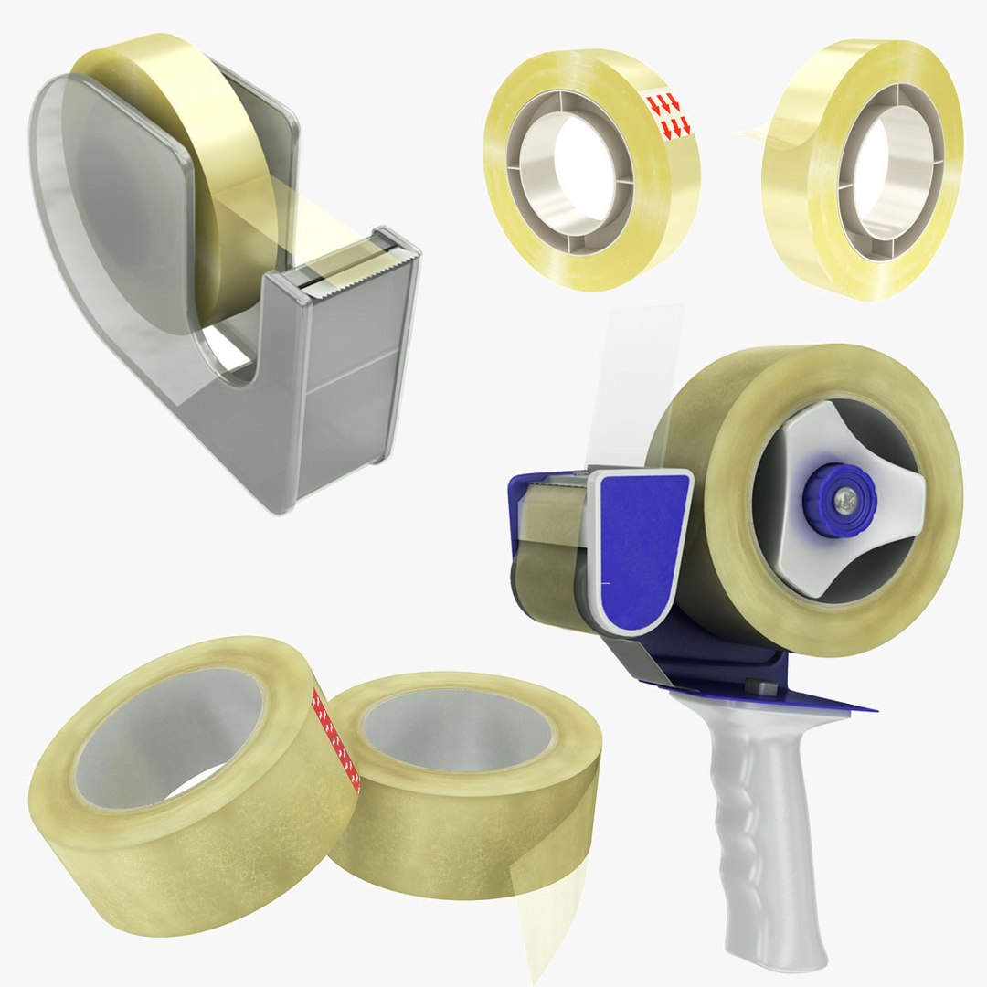 3D Tape And Dispencer Collection 5 In 1 - TurboSquid 2224153