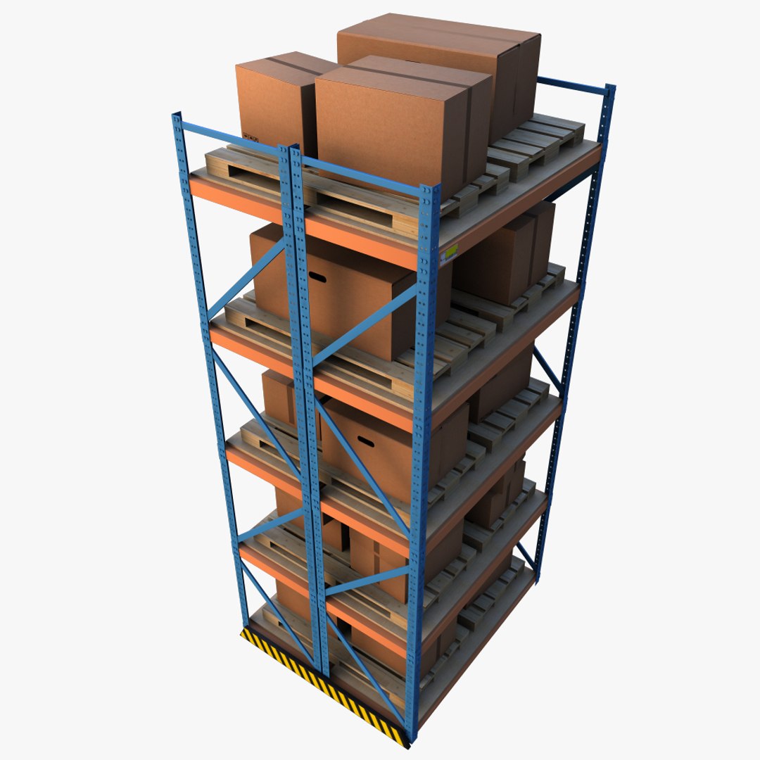 3d Model Warehouse Shelf