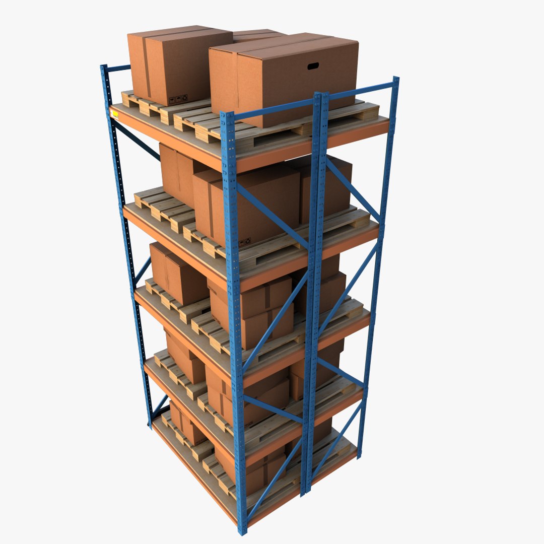 3d Model Warehouse Shelf
