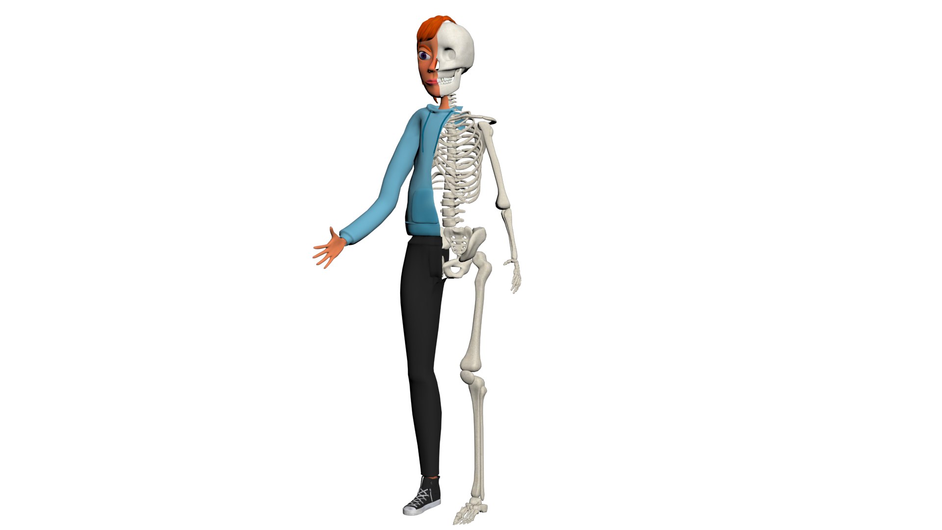3D Girl - Skeleton Character Model - TurboSquid 1796620