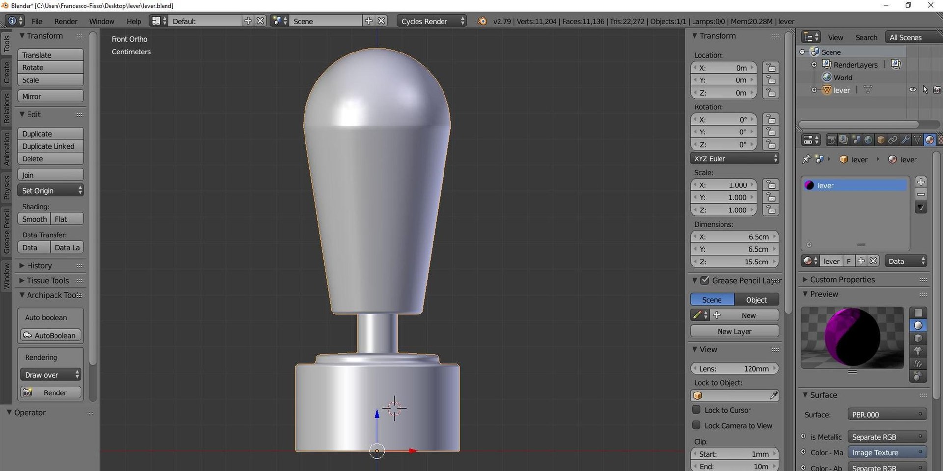 3D Mechanical Lever - TurboSquid 1345788