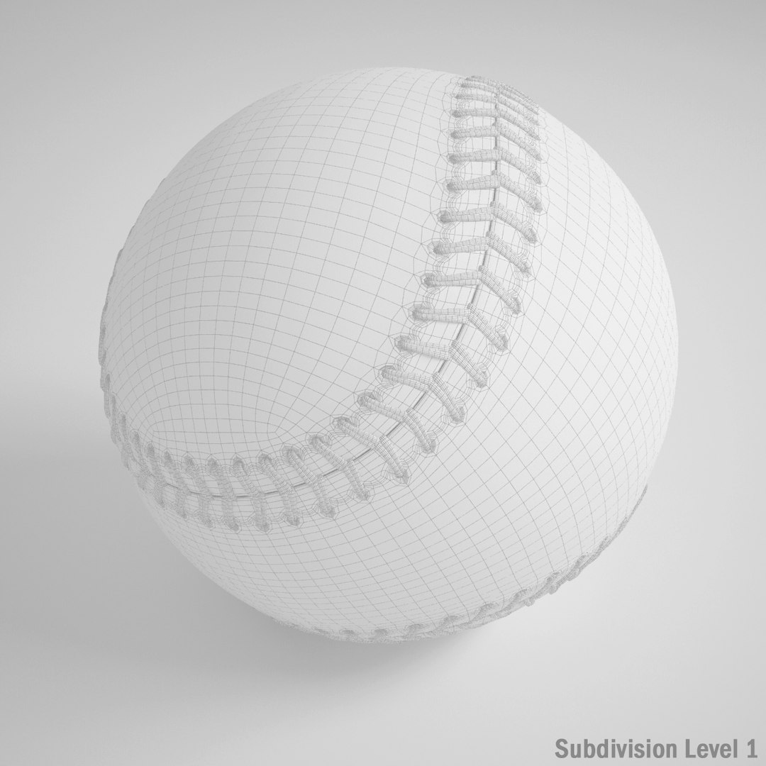 3d old baseball logo model