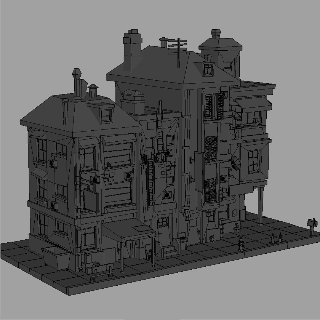 Street Buildings 04 Model - TurboSquid 1978049