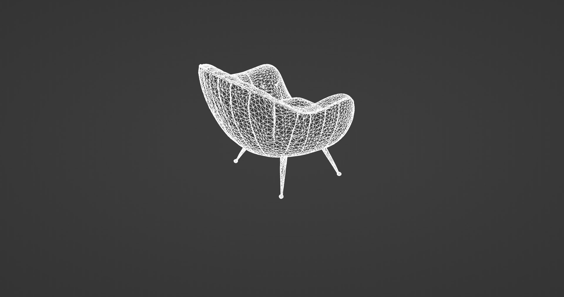 Retro-Futuristic Designer Lounge Chair 3D Model - TurboSquid 2385324