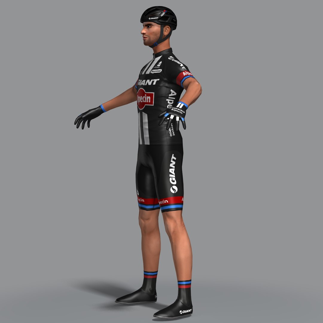 Cyclist 3d Model