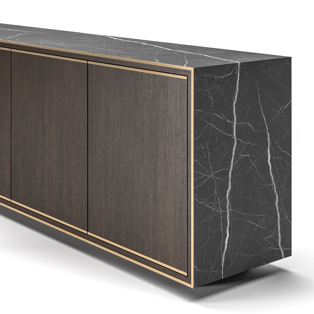 3D Rick Sideboard Marble by Laskasas - TurboSquid 1743483