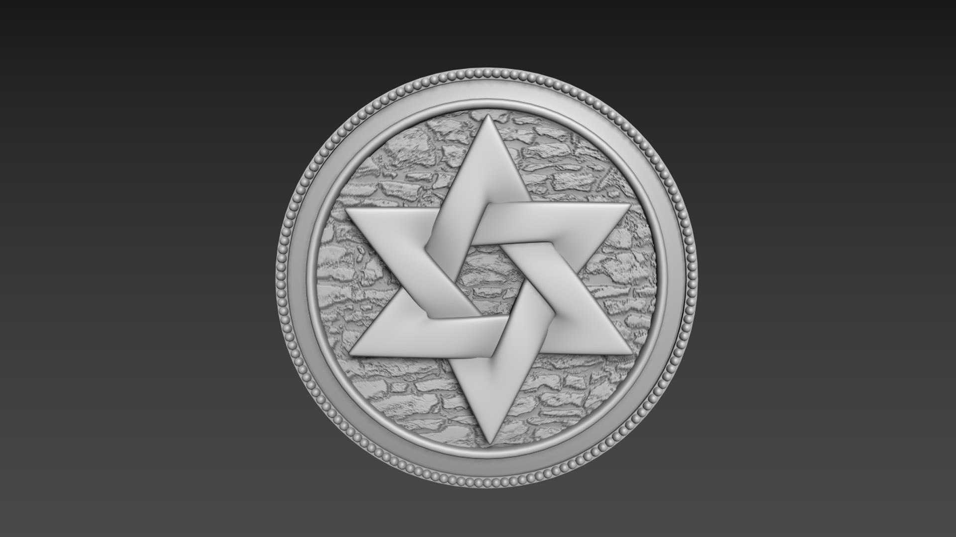 3D Star of David Bas-Relief model - TurboSquid 2143564