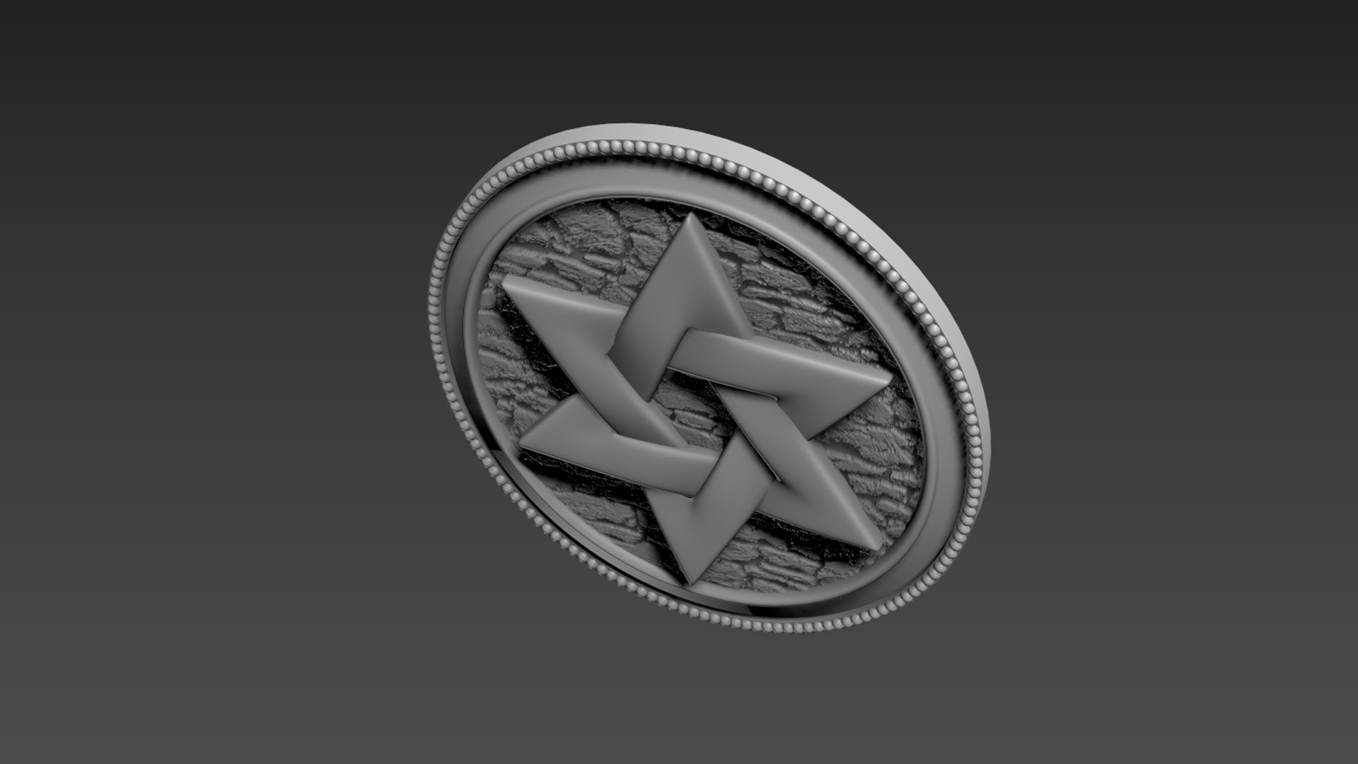 3D Star of David Bas-Relief model - TurboSquid 2143564