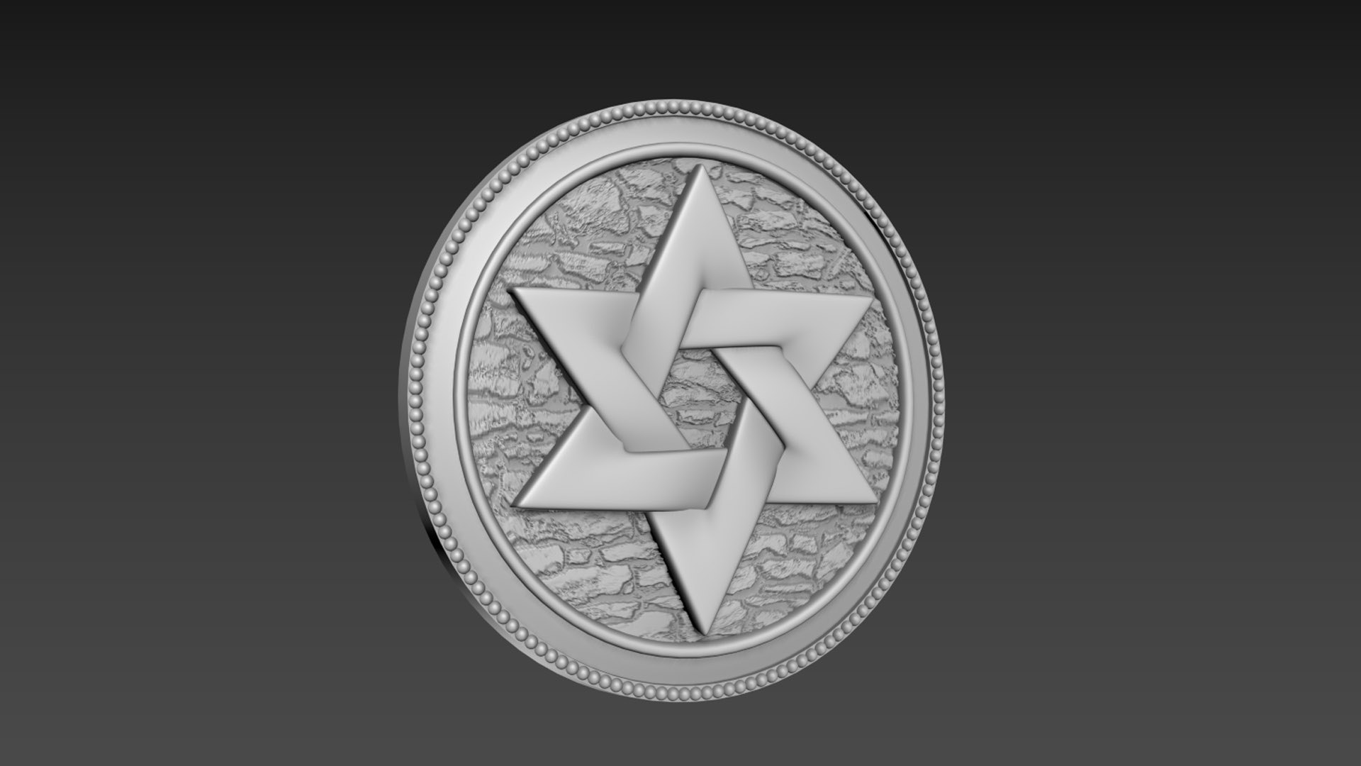 3D Star of David Bas-Relief model - TurboSquid 2143564