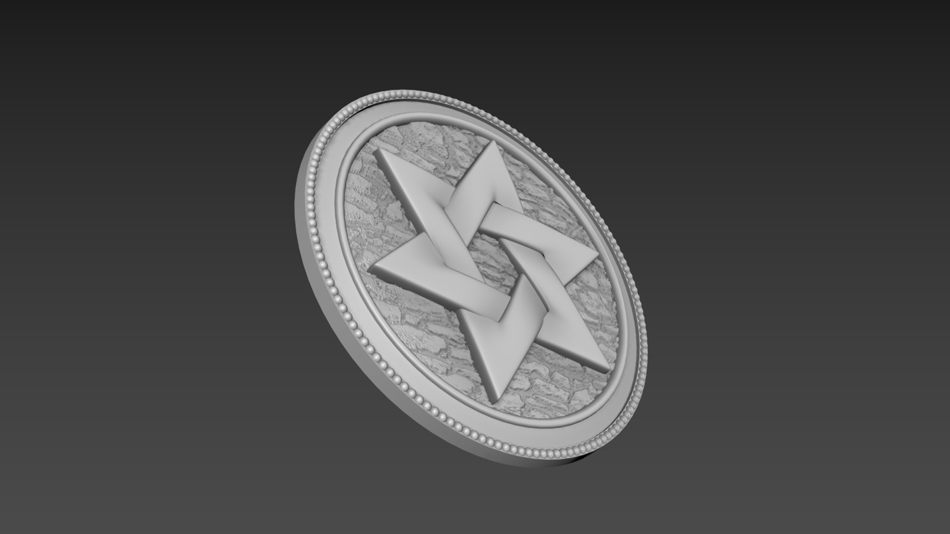 3D Star of David Bas-Relief model - TurboSquid 2143564