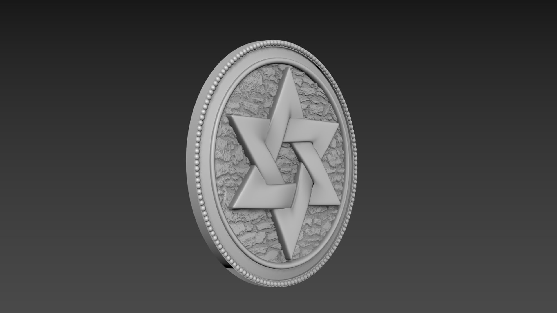 3D Star of David Bas-Relief model - TurboSquid 2143564