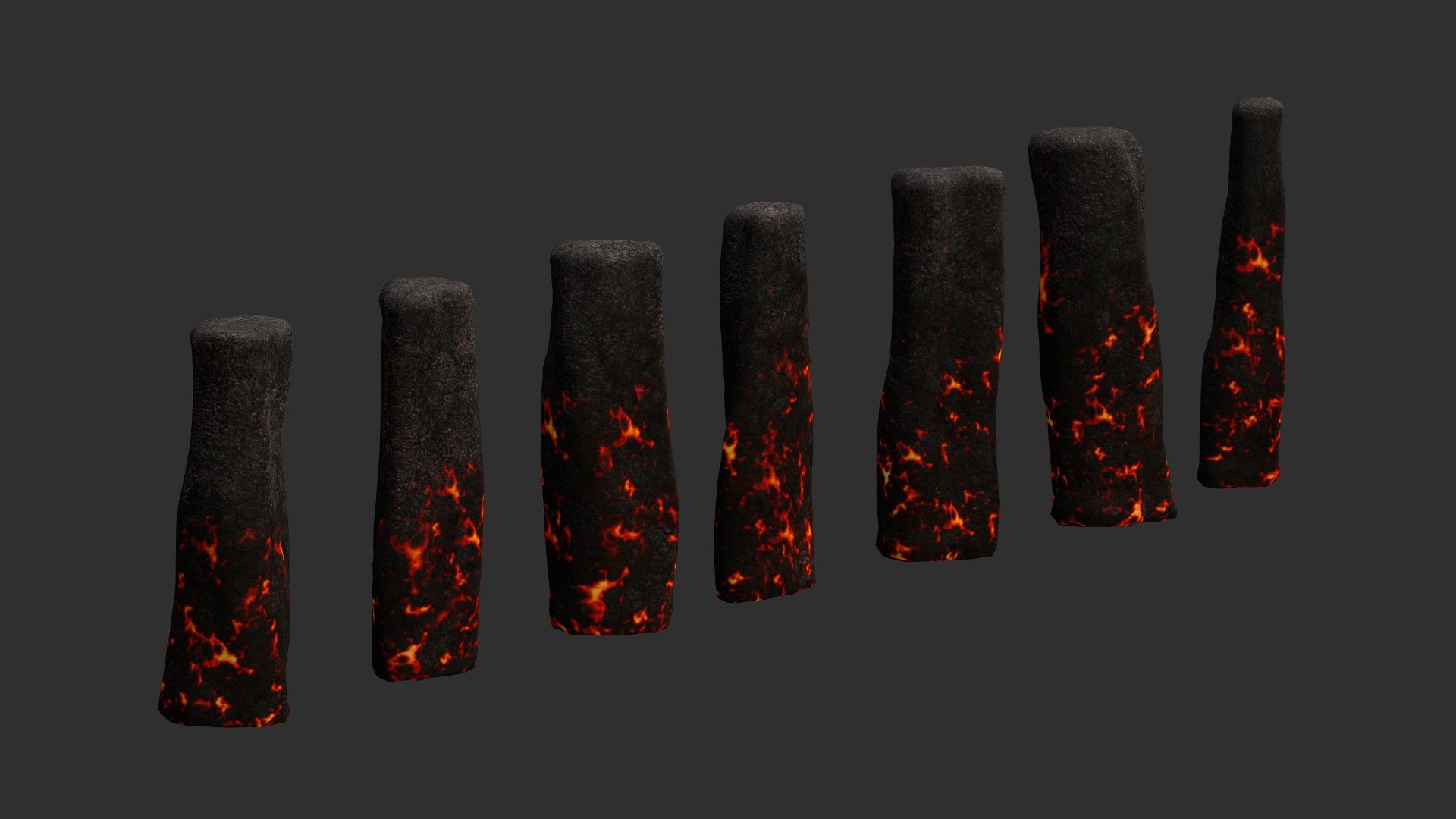 3D Rock Pillars - Lava Model - TurboSquid 2054960