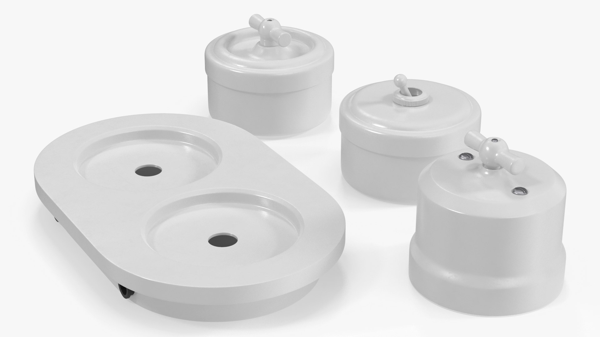 Ceramic Retro Switches White 3D model - TurboSquid 2054487
