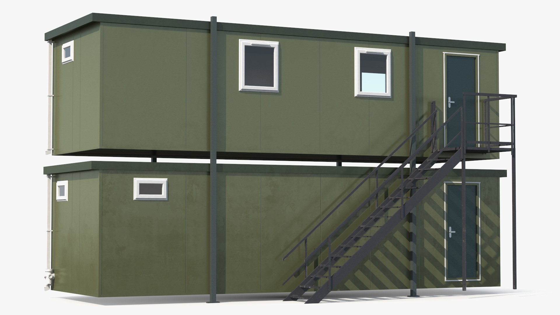 3D Prefabricated Portable Two Story Building - TurboSquid 2180367