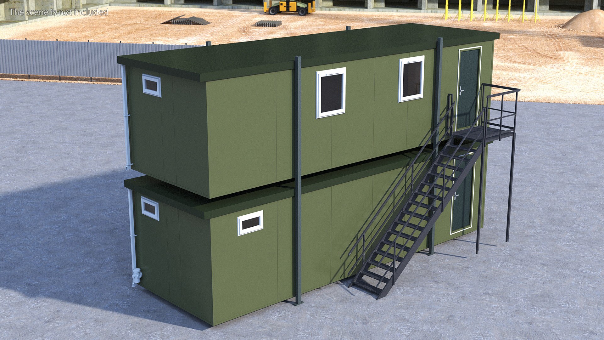 3D Prefabricated Portable Two Story Building - TurboSquid 2180367