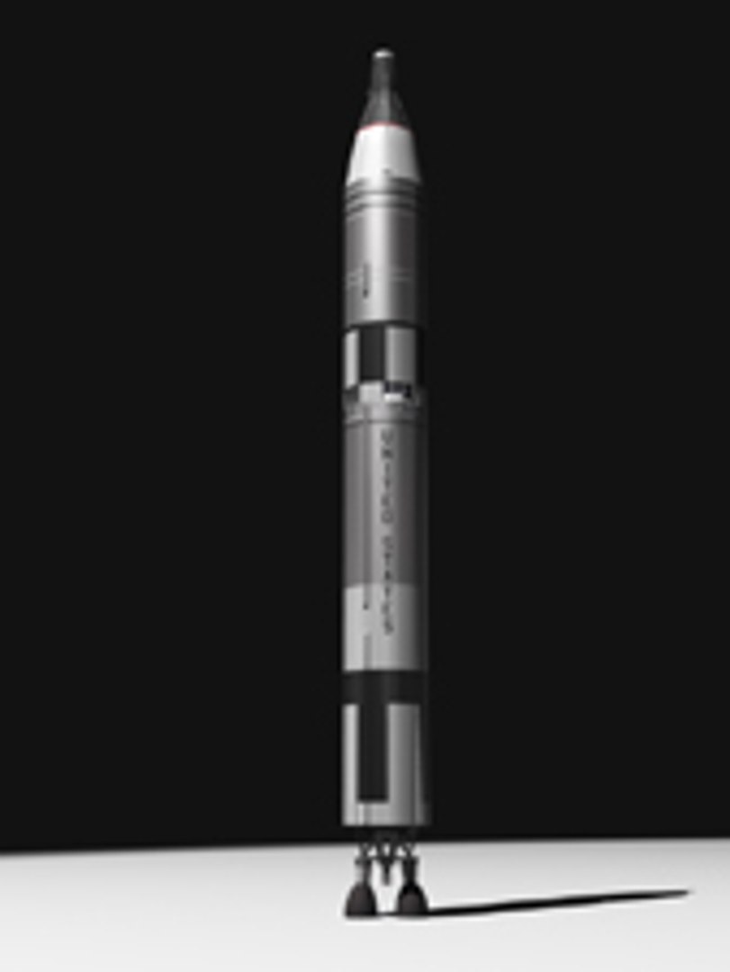 gemini titan rocket 3d model
