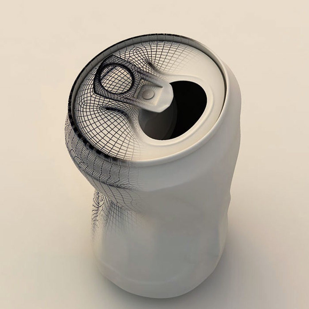3d pepsi aluminum damaged model