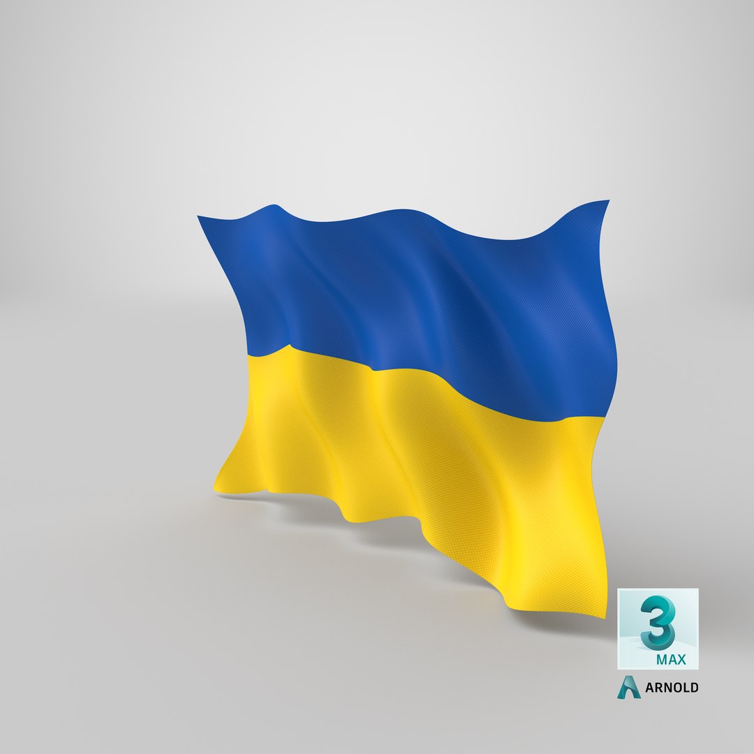 3D Model Realistic Ukraine Flag - TurboSquid 1615026
