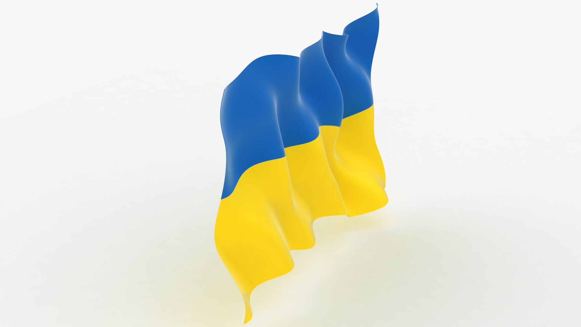 3D model realistic ukraine flag - TurboSquid 1615026