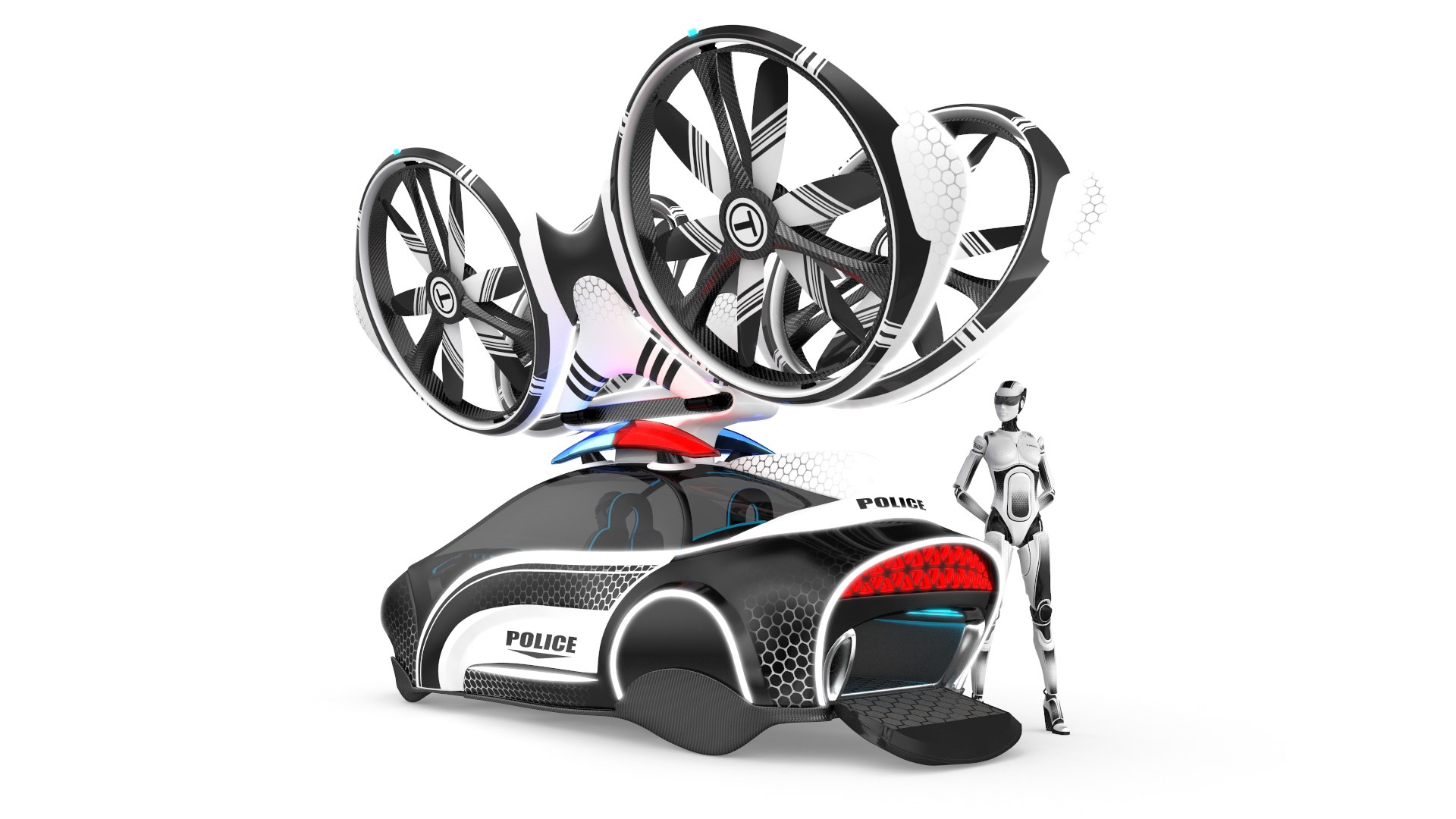 Sci-Fi Futuristic Police Patrol 3D - TurboSquid 1726857