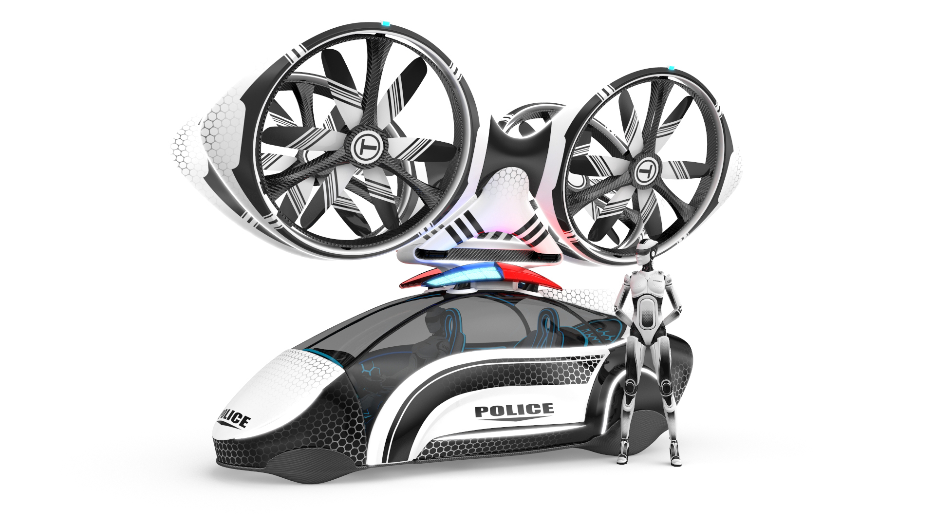 Sci-Fi Futuristic Police Patrol 3D - TurboSquid 1726857
