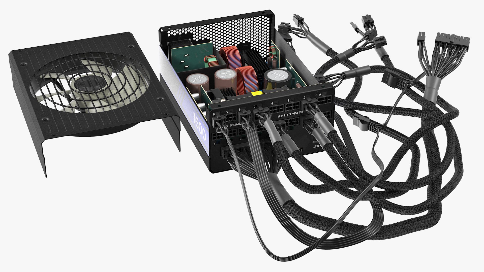 Pc atx modular psu model - TurboSquid 1546384