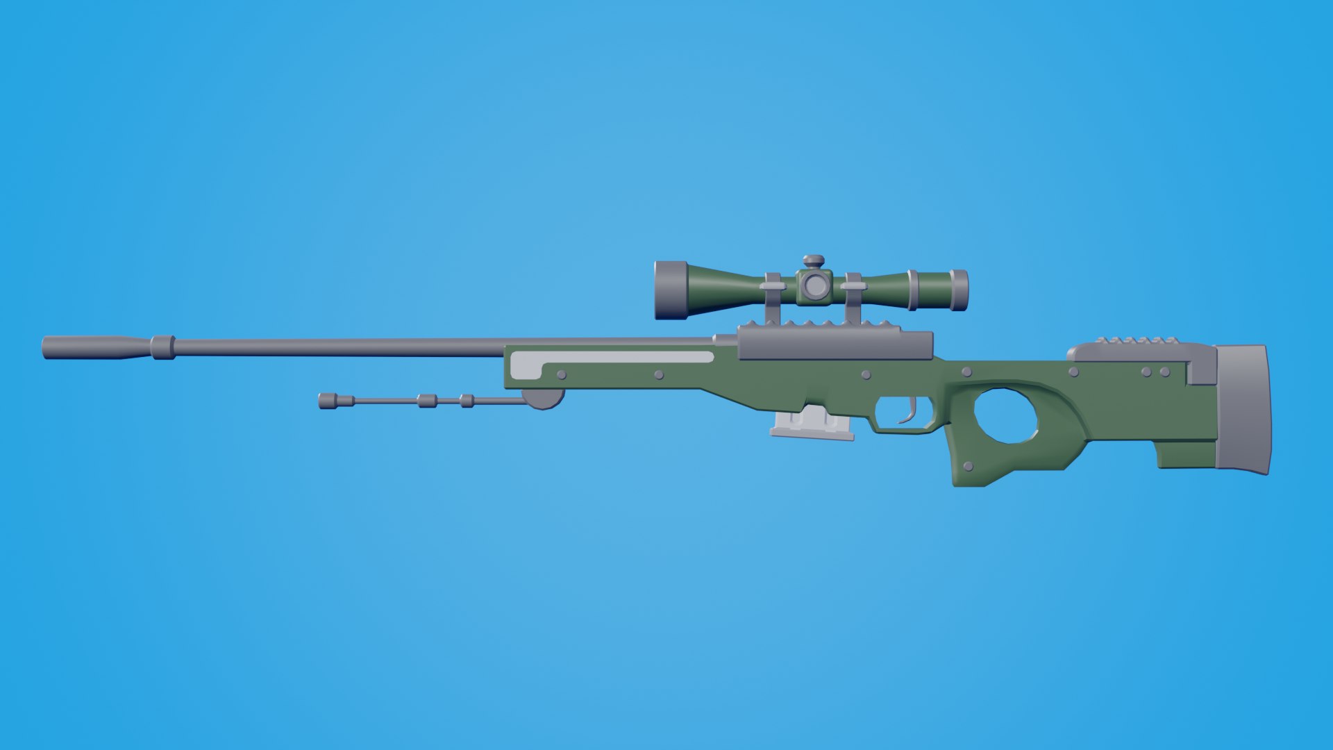 AWP Sniper With Bullet 3D Model - TurboSquid 2008667