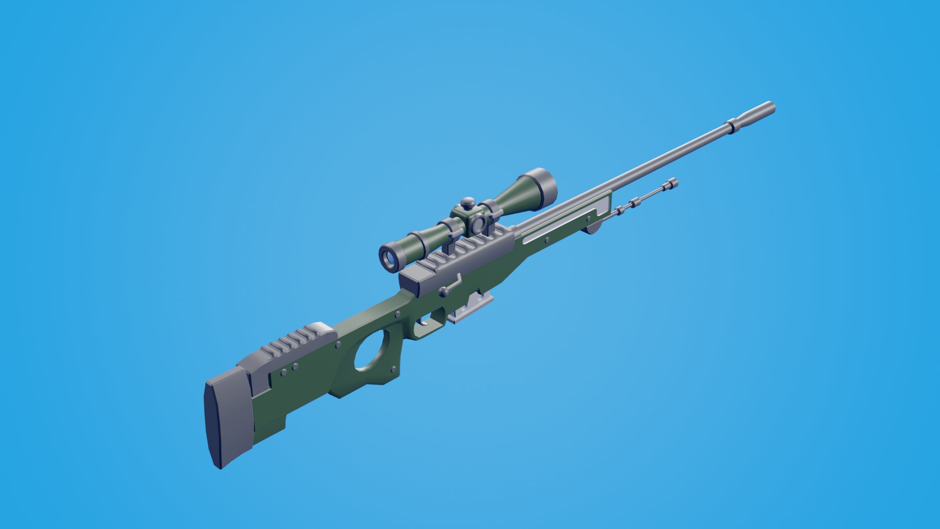 AWP Sniper With Bullet 3D Model - TurboSquid 2008667