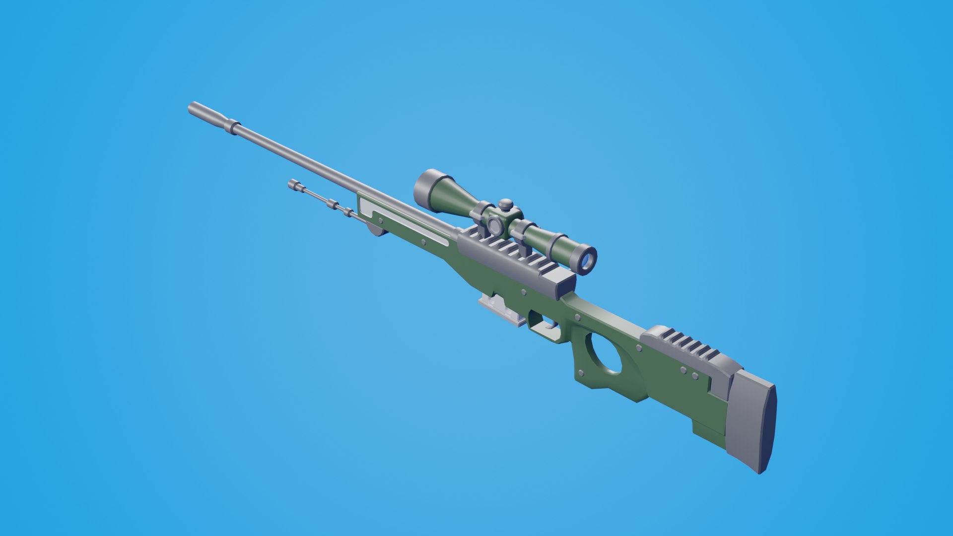 AWP Sniper With Bullet 3D Model - TurboSquid 2008667