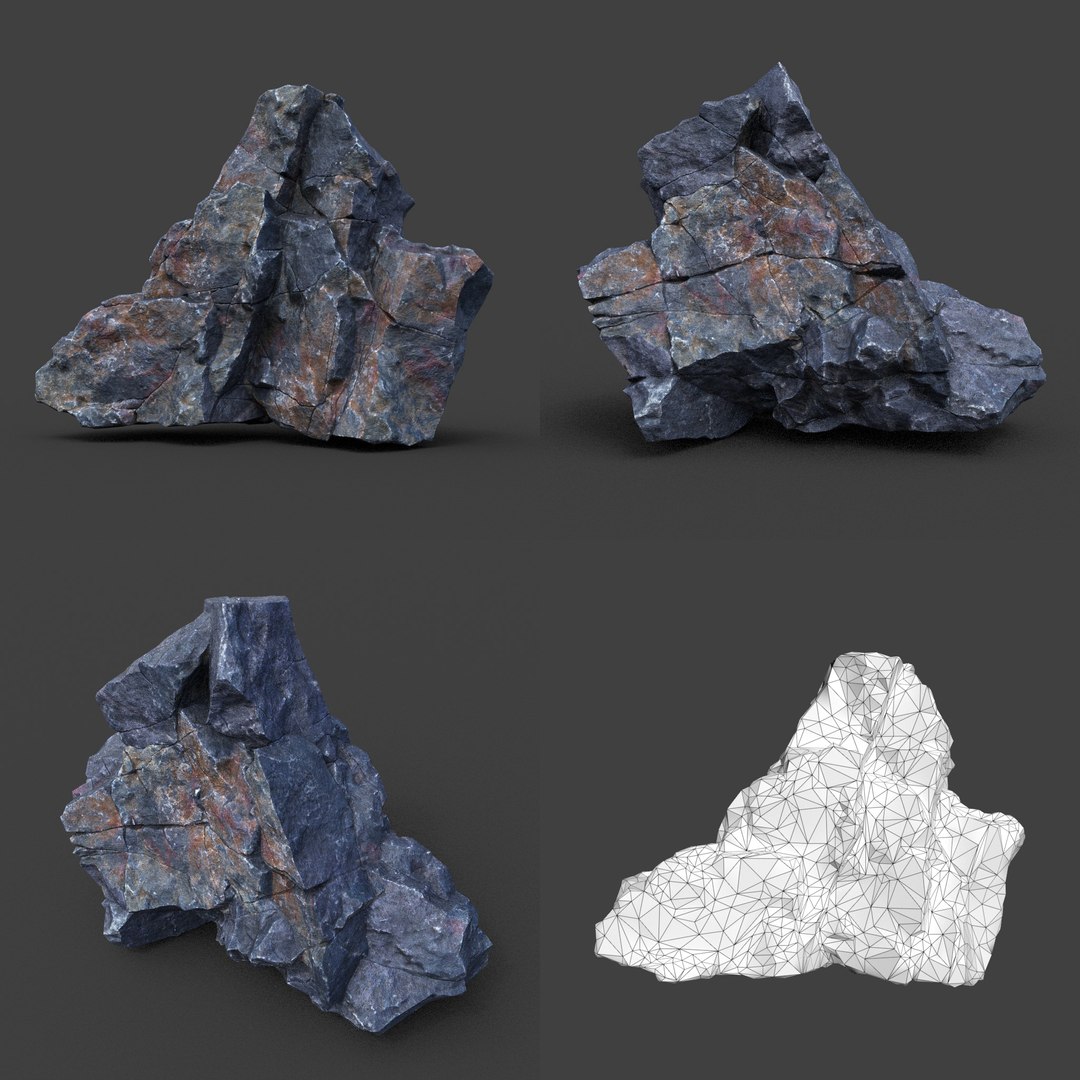10 Low poly PBR Sharp Cliff Modular Rock 3D model - TurboSquid 2163681