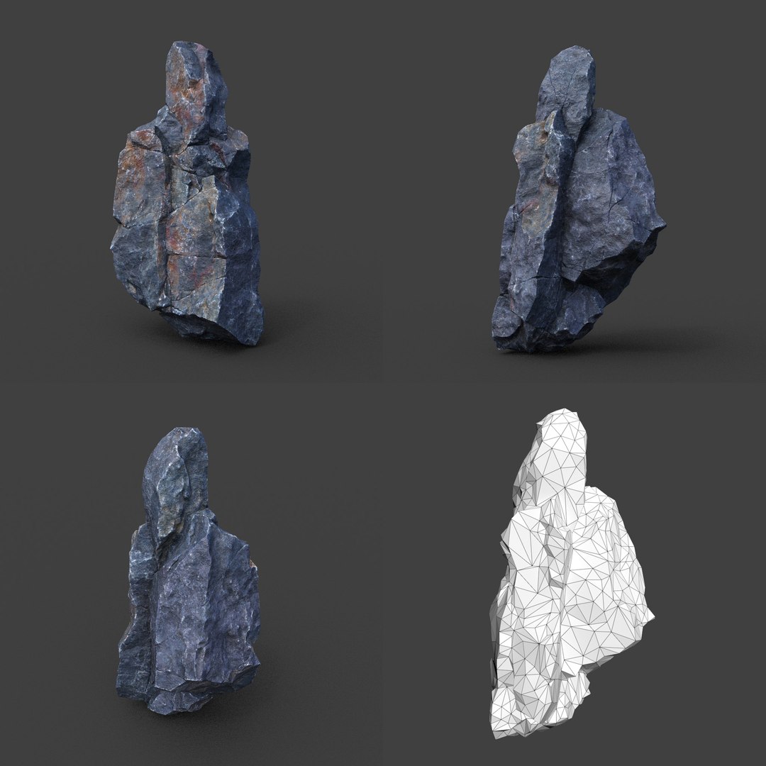 10 Low poly PBR Sharp Cliff Modular Rock 3D model - TurboSquid 2163681