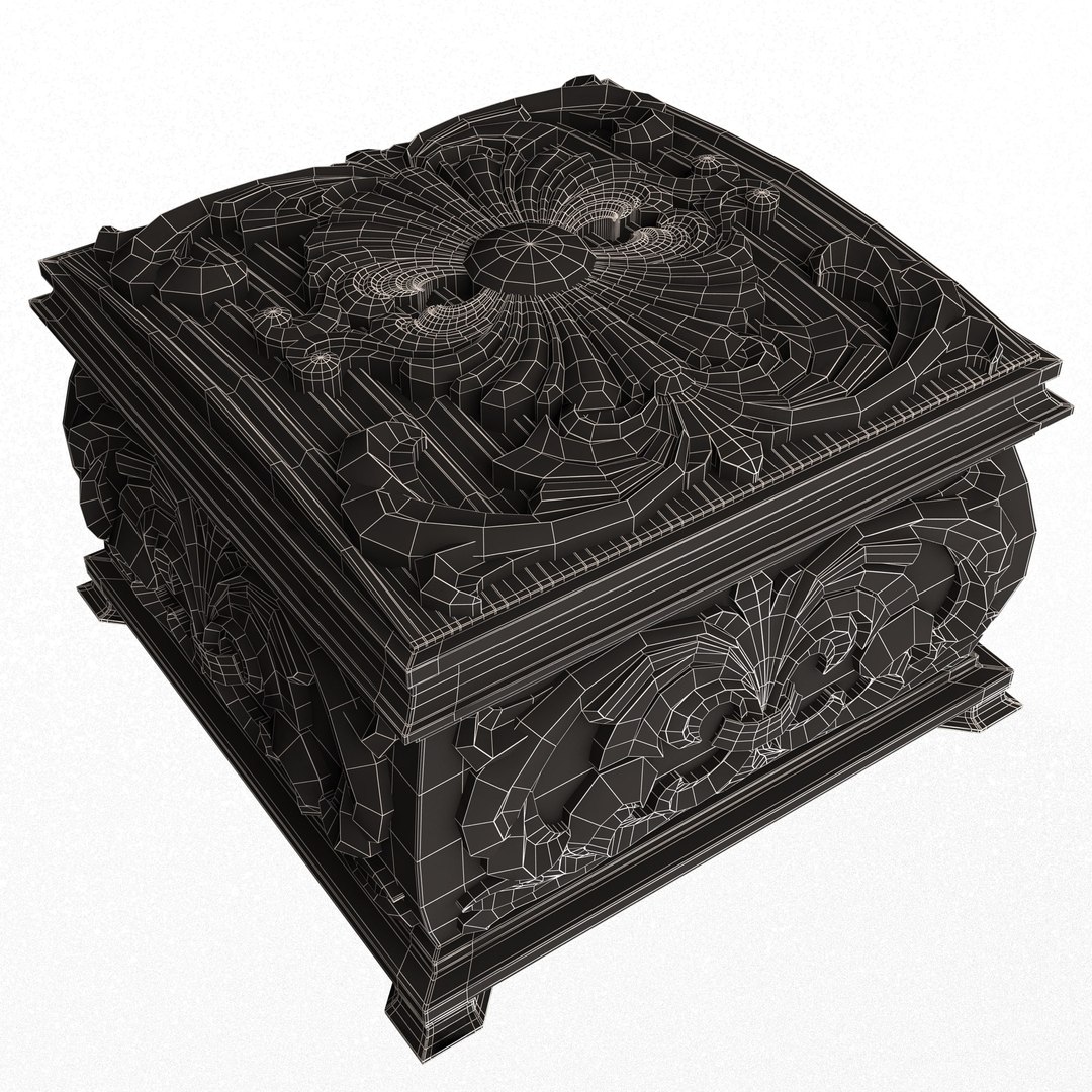 3D Casket Carved 08 Red - TurboSquid 2207788