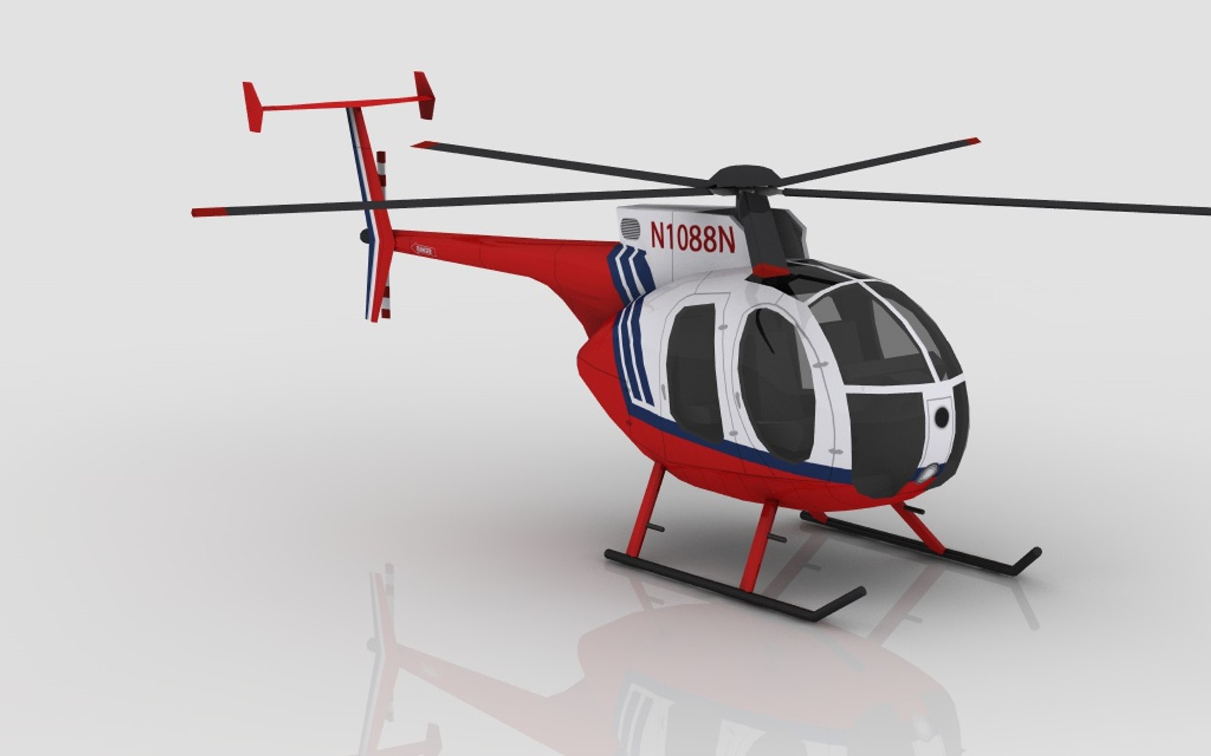 3d Helicopter Md-500