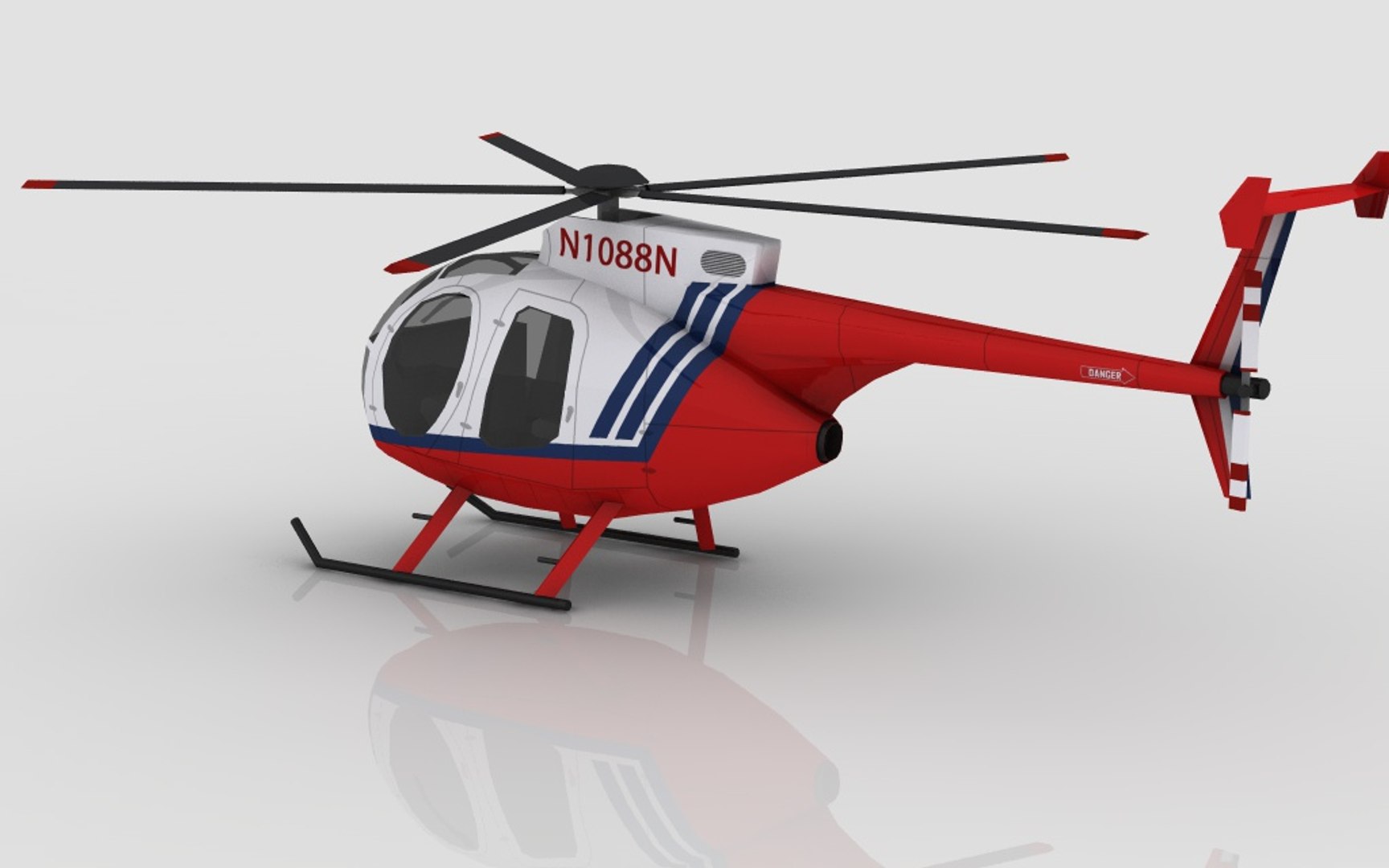 3d Helicopter Md-500