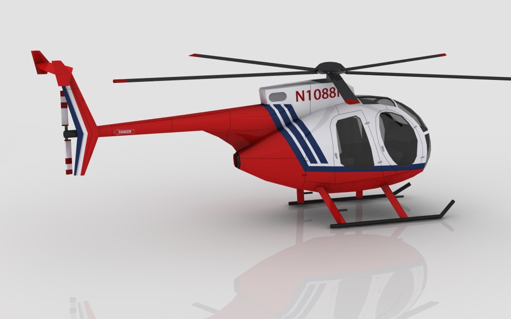 3d Helicopter Md-500