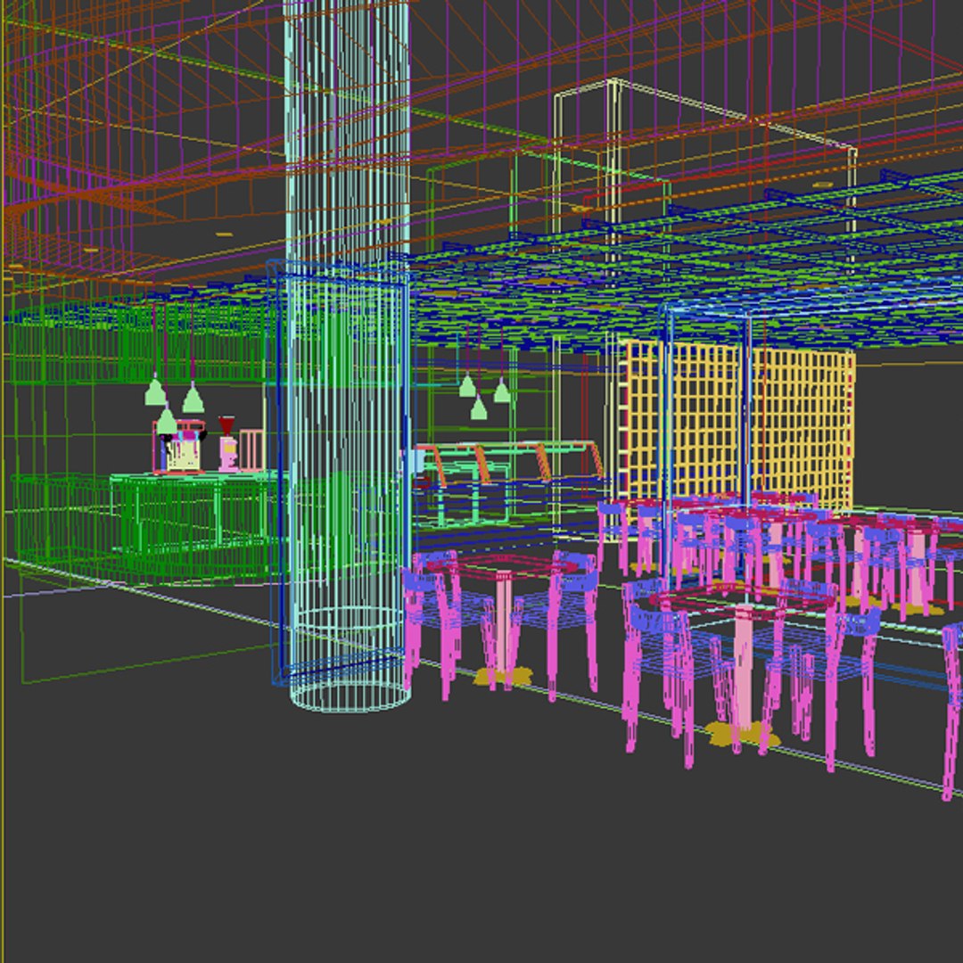 Bar Restaurant 3d Max
