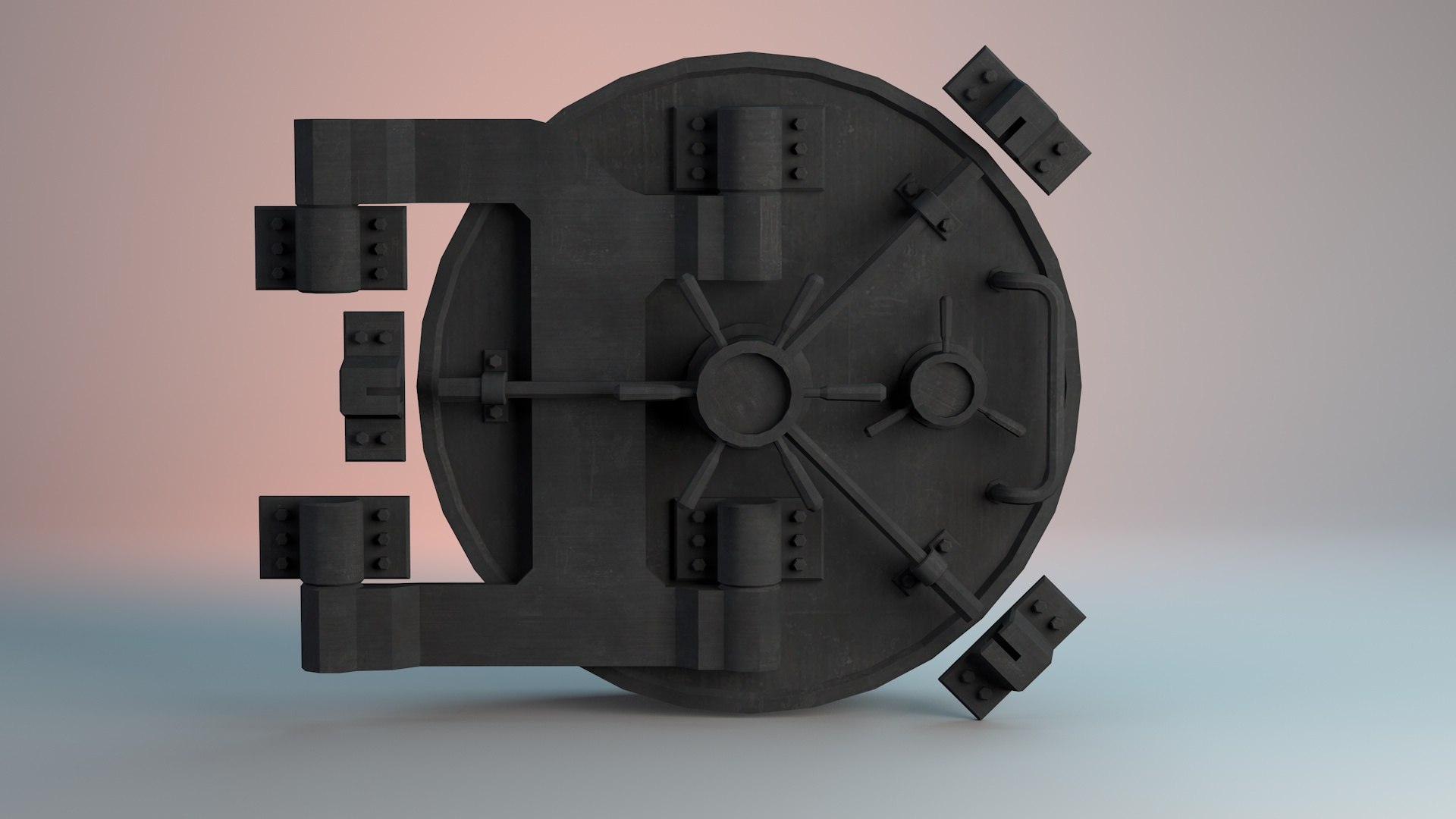 Vault Entrance Gate 3D model - TurboSquid 1776435