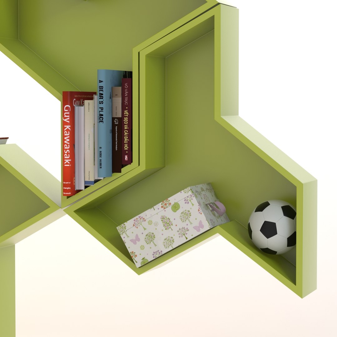 3d Bookshelf Model