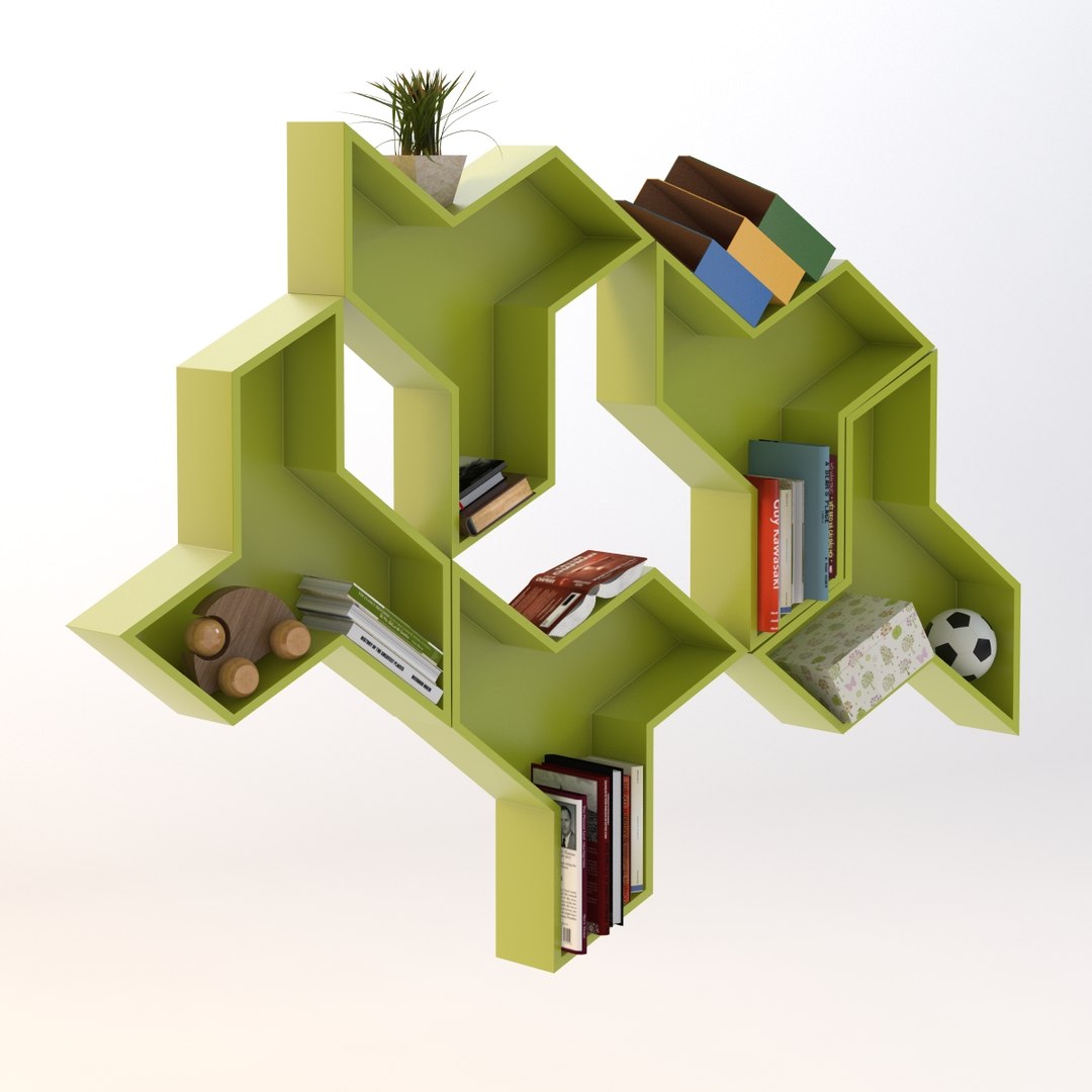 3d Bookshelf Model