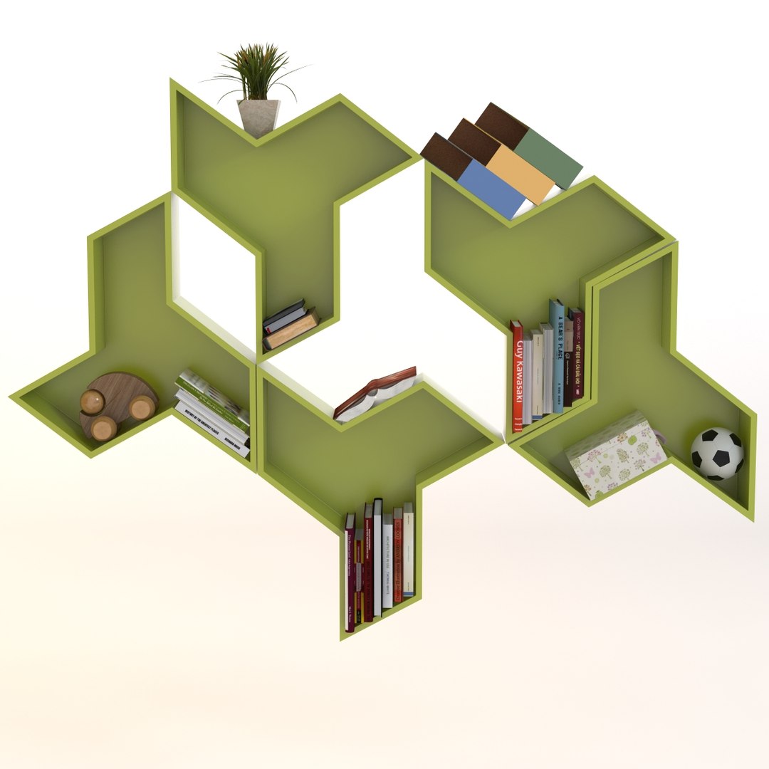 3d Bookshelf Model