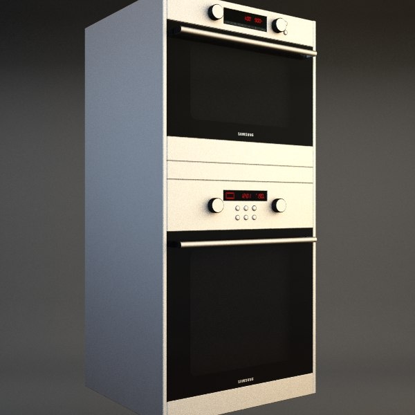 wall oven double 3d model