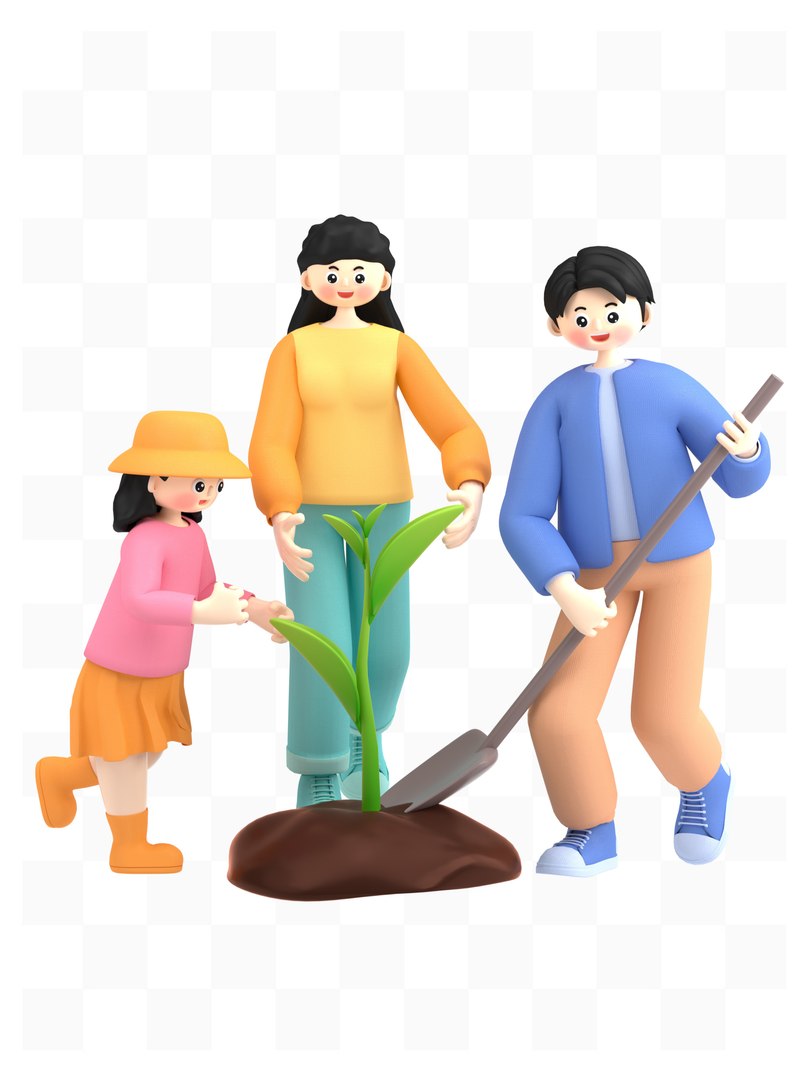 3D C4d Spring Tourism Character Model - TurboSquid 2101766