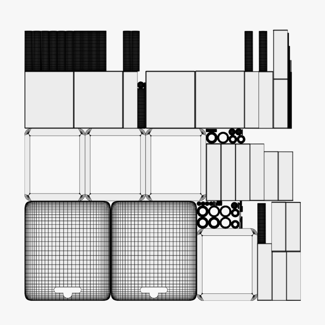 3D Basic Battery Pack - Geometry Only No Textures No Materials ...