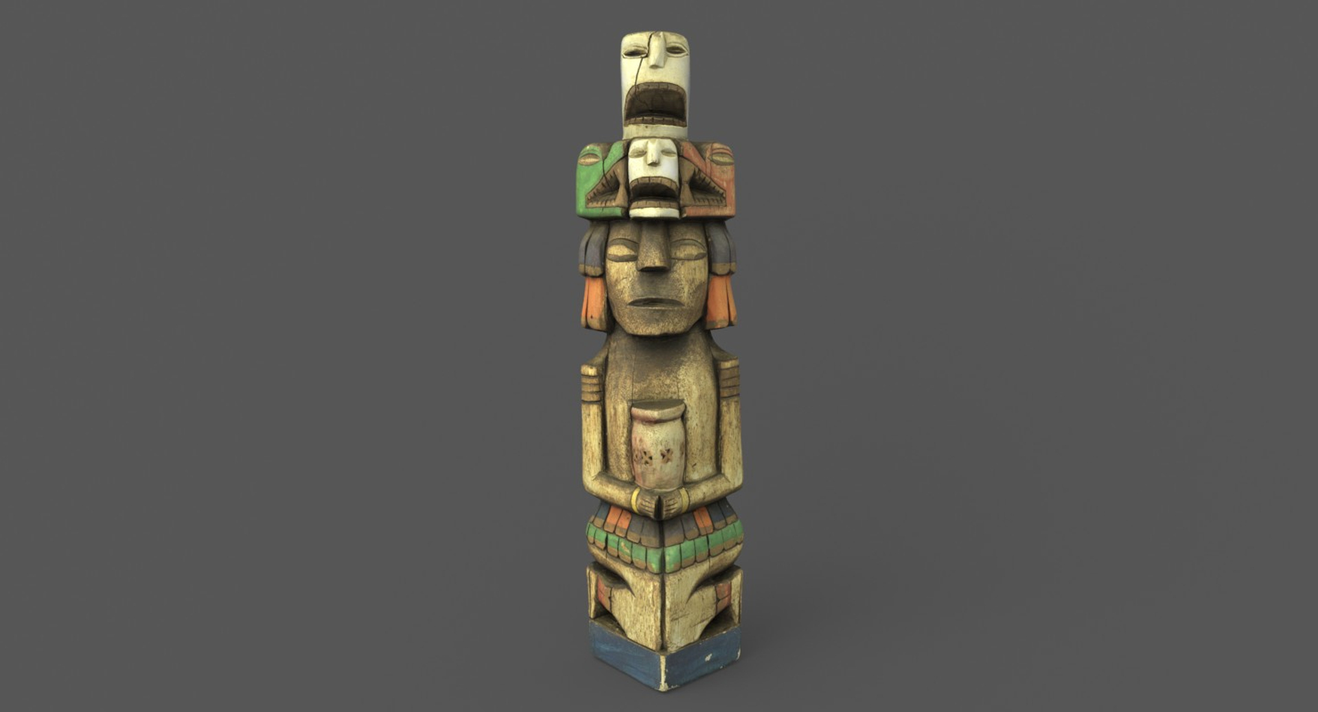 3d Model Totem Wood