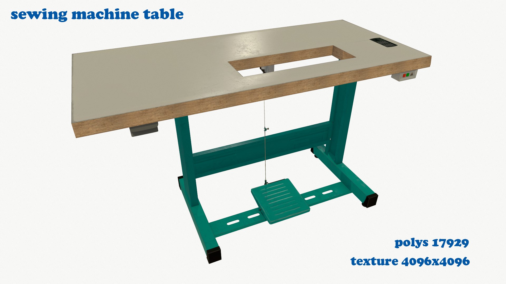3D Sewing Machine Table - TurboSquid 1807610