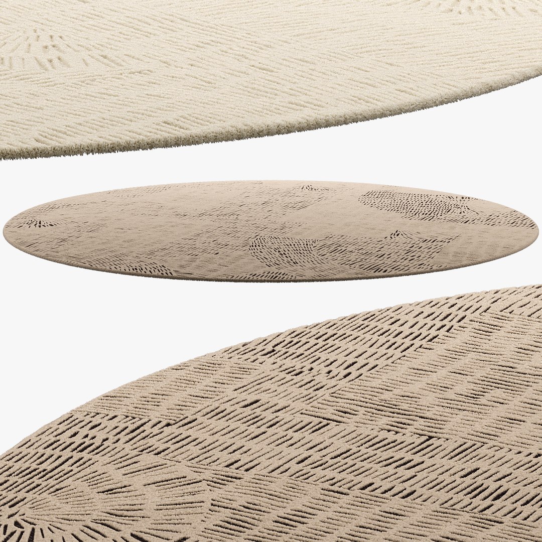 3D Model Poliform Trace Round Rug 2 Colors - TurboSquid 2321797