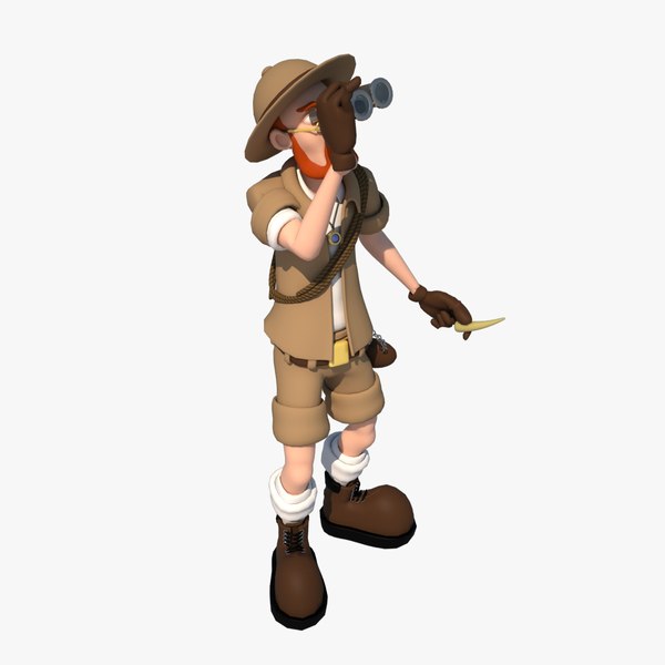 Personagem de desenho animado explorador Modelo 3D - TurboSquid 1102054