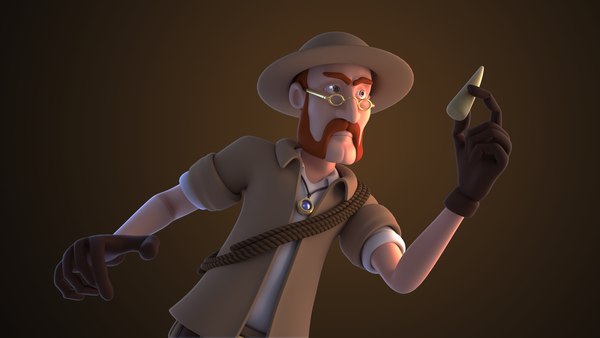 Personagem de desenho animado explorador Modelo 3D - TurboSquid 1102054
